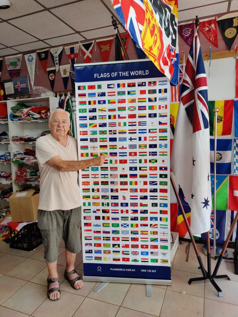 ron-pointing-at-flags-poster - National Flags